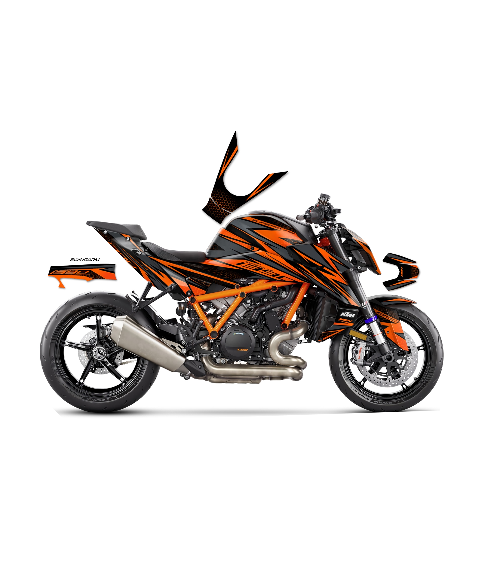 KTM 1390 SUPERDUKE R – K13SDR4 – Full Motorcycle Graphics Kit - MCN Grafix