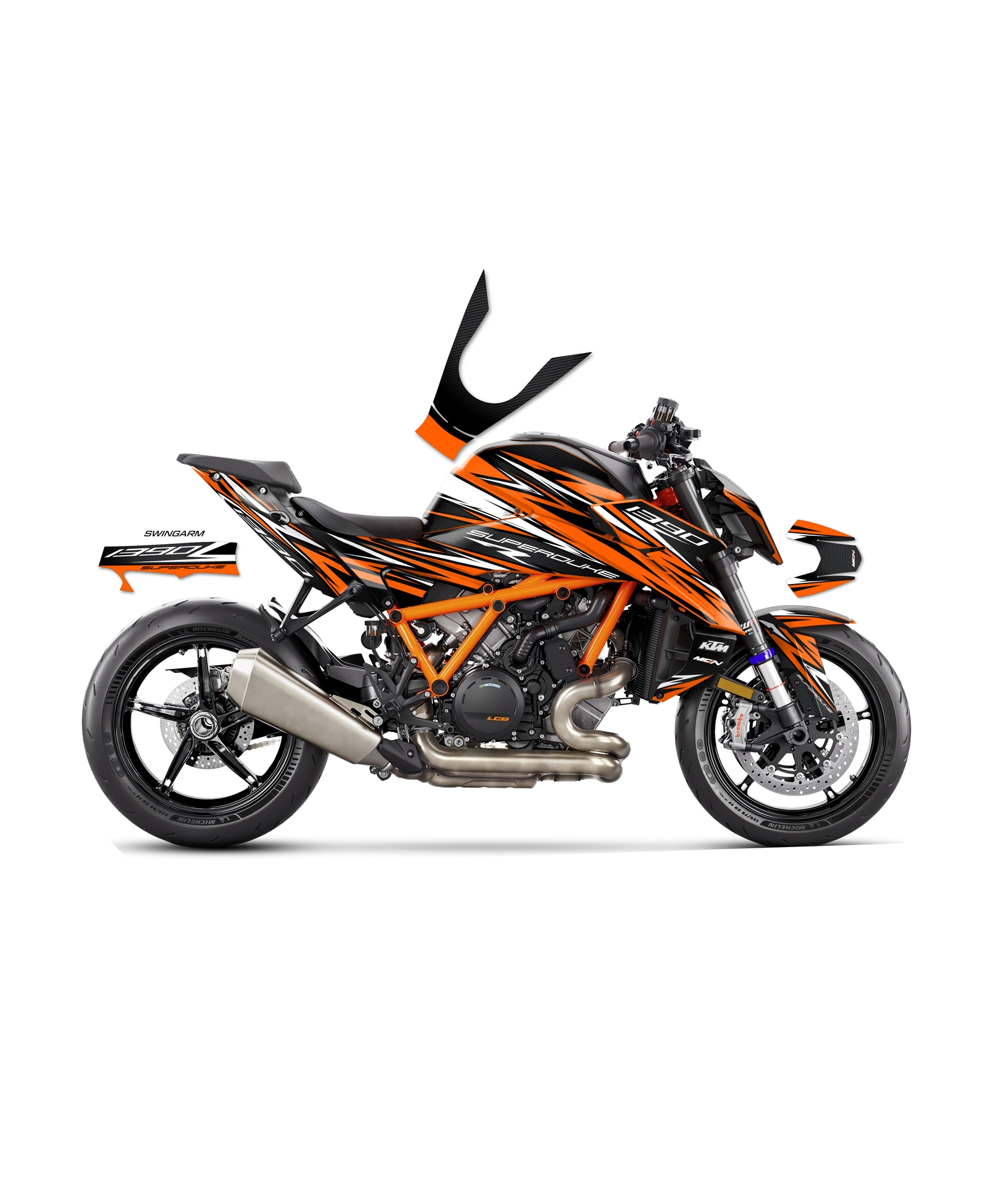 KTM 1390 SUPERDUKE R – K13SDR5 – Full Motorcycle Graphics Kit - MCN Grafix