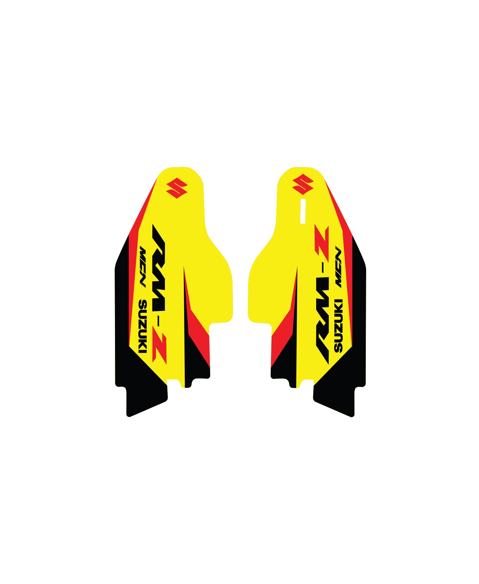 Suzuki Motocross – Fork Guards 2 Motorcycle Graphics - MCN Grafix